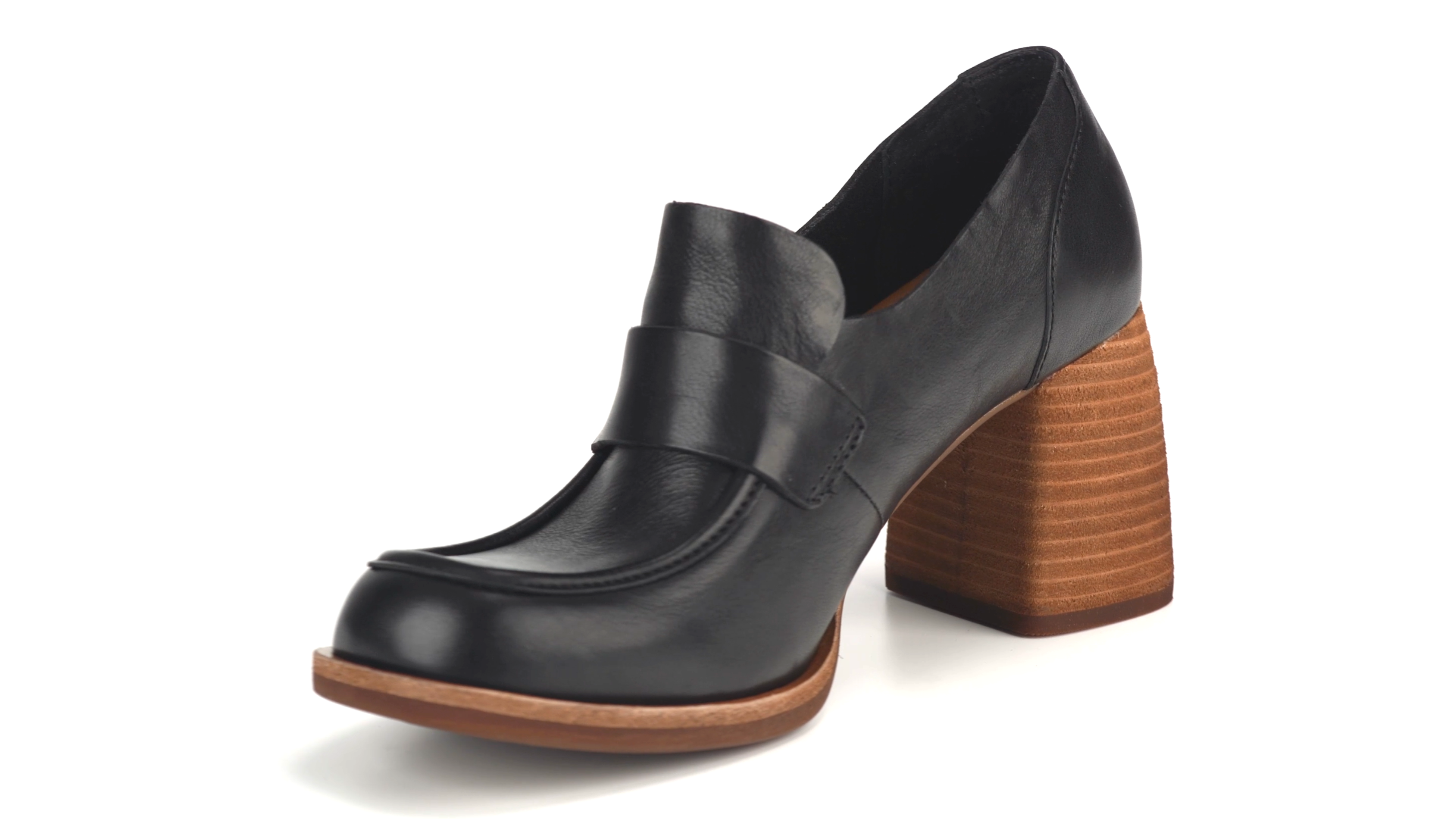 Amazon.com | KORK-EASE Women's Aston Heeled Loafer, Black, 8.5 M